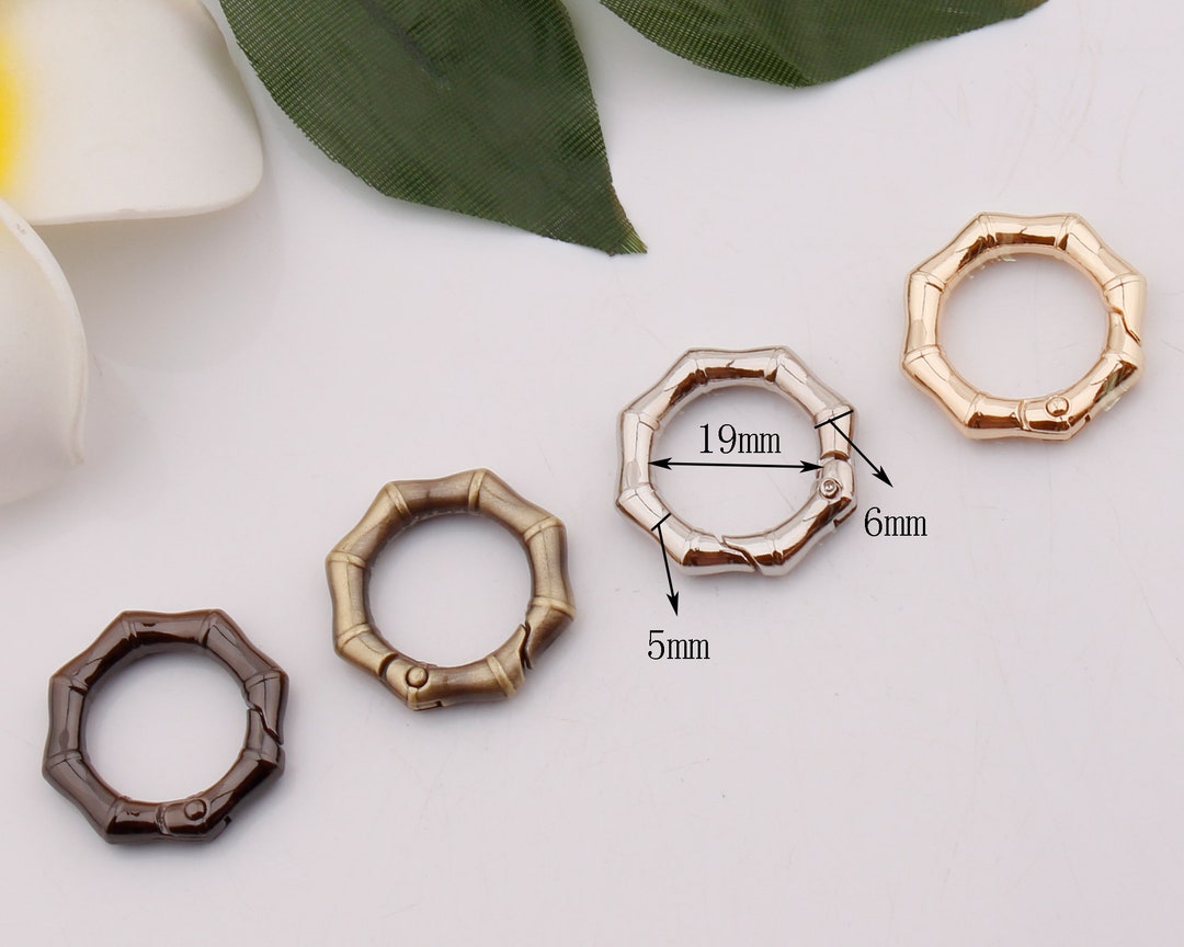 3/4 Inch 19mm Inner Bamboo Spring O Ring Clasps Metal O Rings Round ...