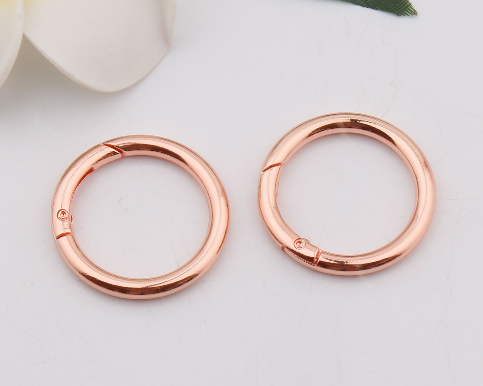 16mm-38mm Rose Gold Spring O Ring Clasps Metal O Rings Round Ring ...