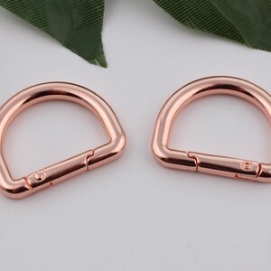 1 Inch 25mm Inner Spring D Ring Clasps Metal D Rings Round Ring Spring ...
