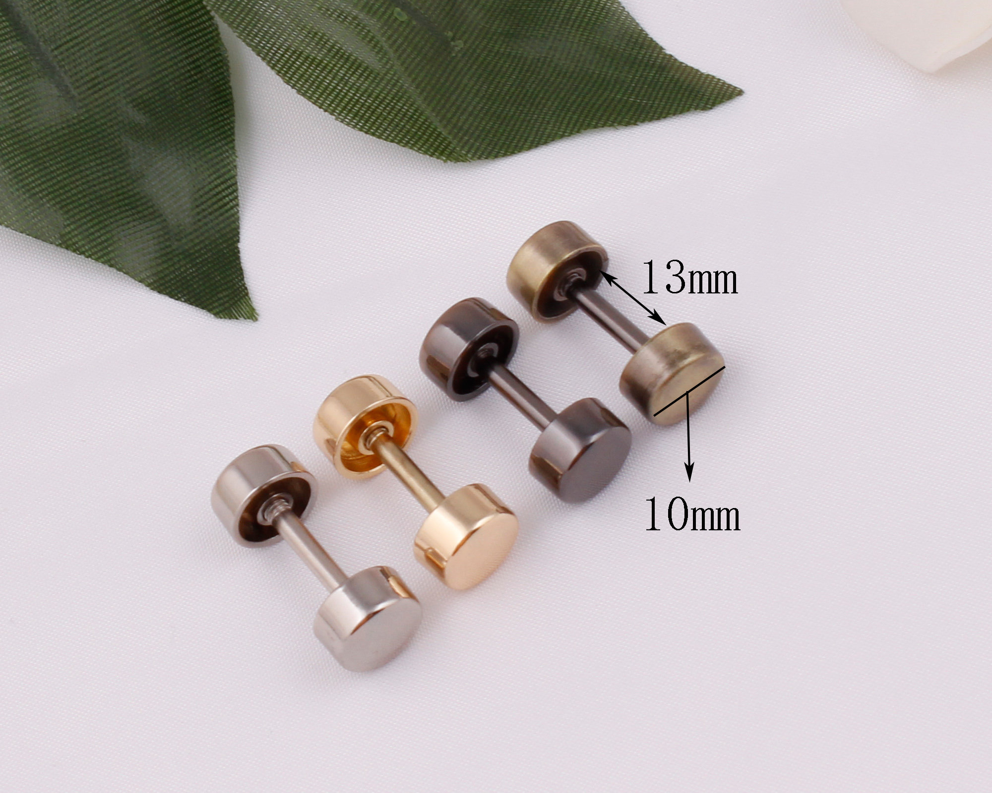 13-39mm Metal Wheel Buckle Cap Dumbbell Screw Barbell Flat Head Strap ...
