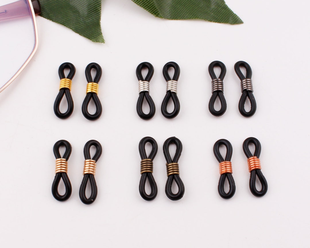 Eyeglass Chain Ends Eyeglass Chain Holders Silicone Loops Eyeglass Grip ...