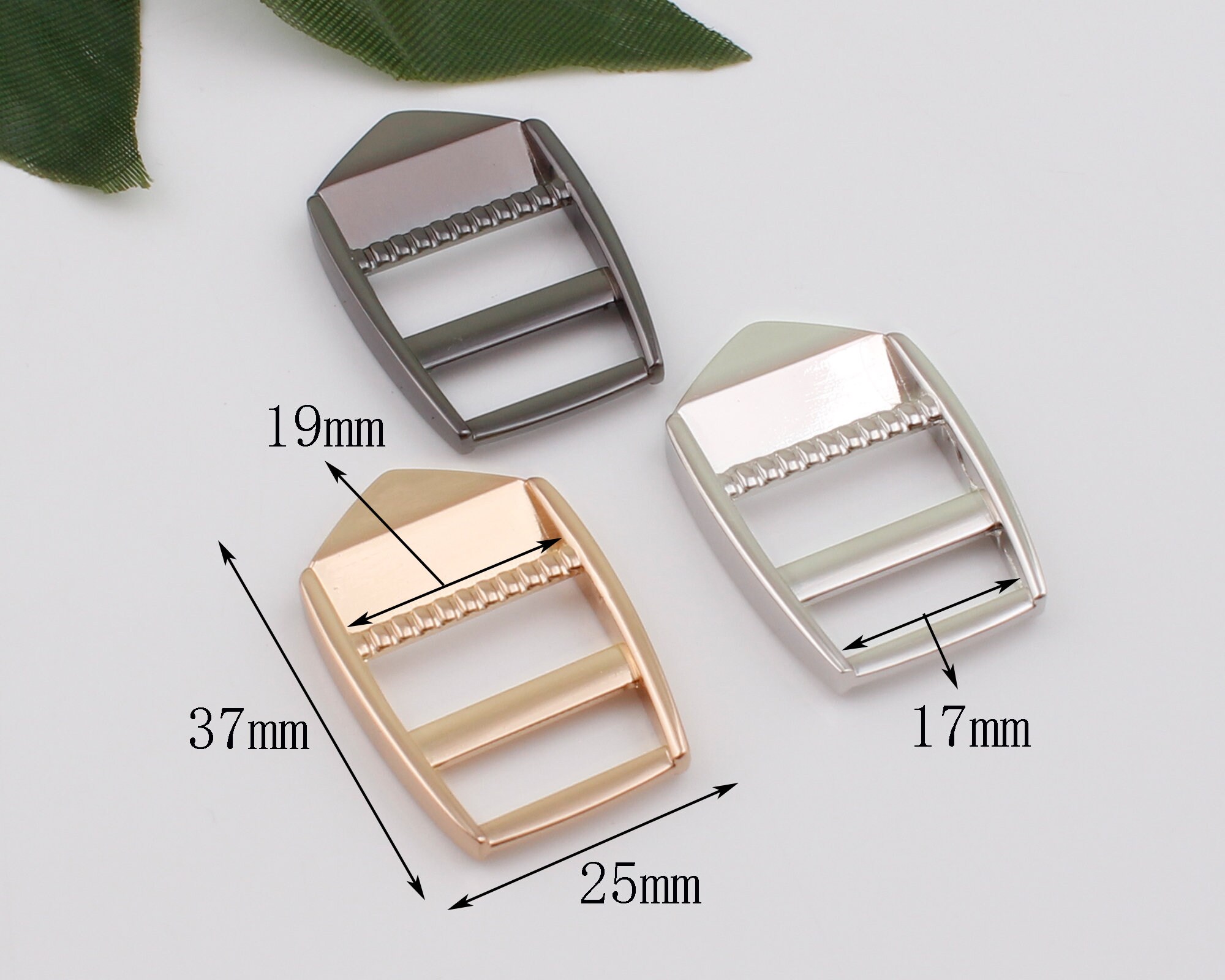 Sewing & Needlecraft Buckles 17-19mm inner metal adjuster slide buckle ...