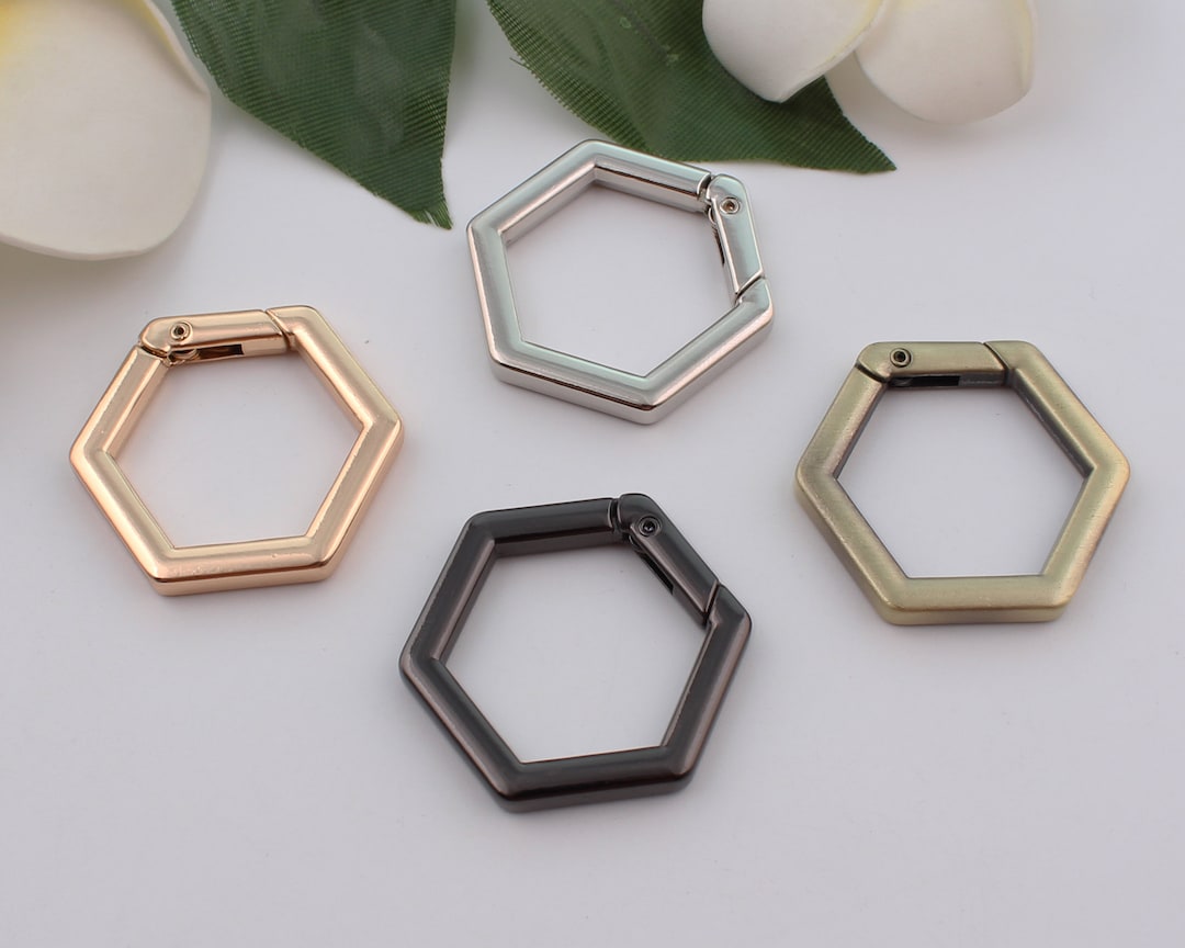 1 Inch 25mm Inner Hexagonal Spring O Ring Clasps Metal O Rings Round ...