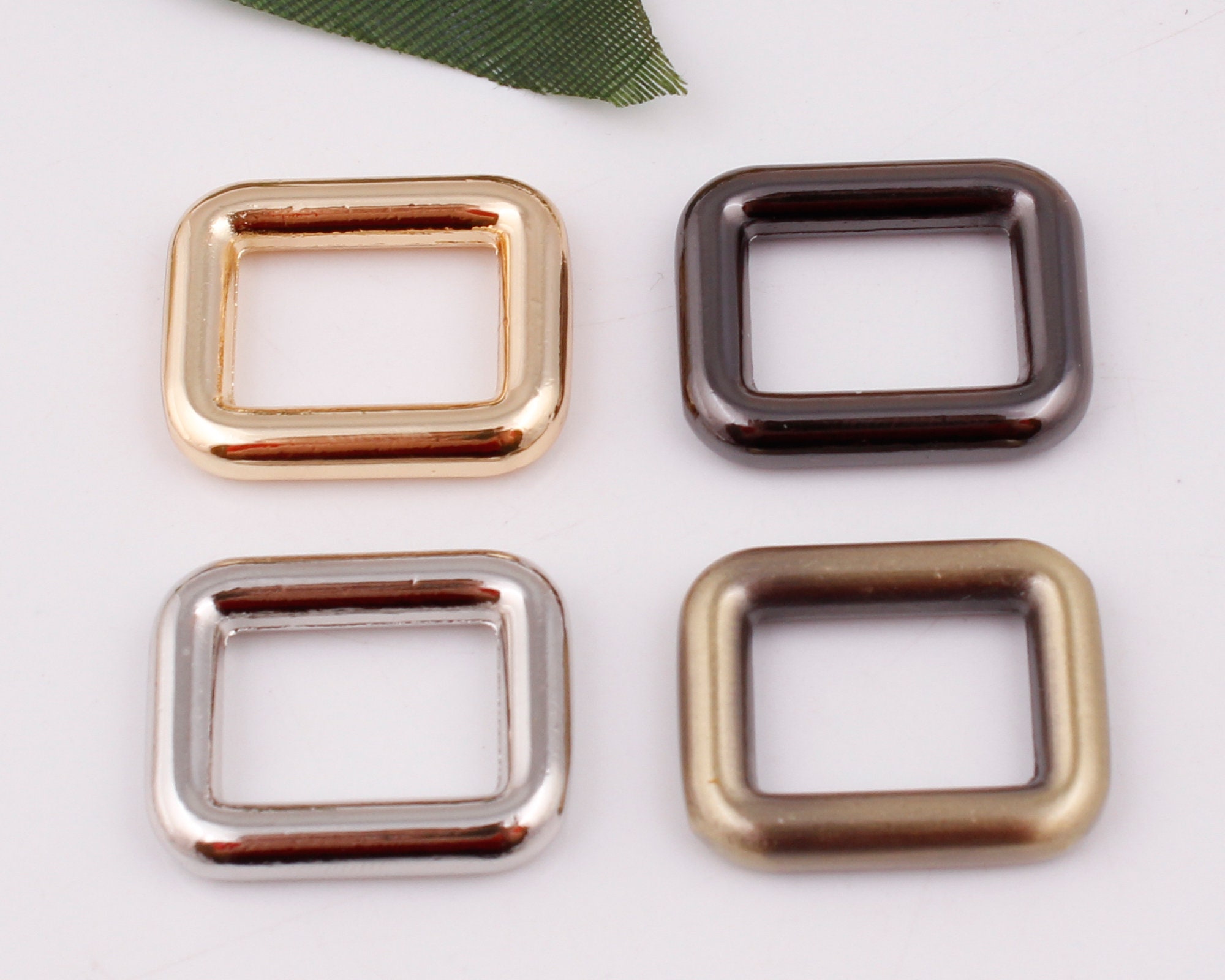 16mm Inner 5/8“ Metal Rectangle Buckle Rectangular Rings Webbing Bag ...