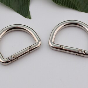 1 Inch 25mm Inner Spring D Ring Clasps Metal D Rings Round Ring Spring ...