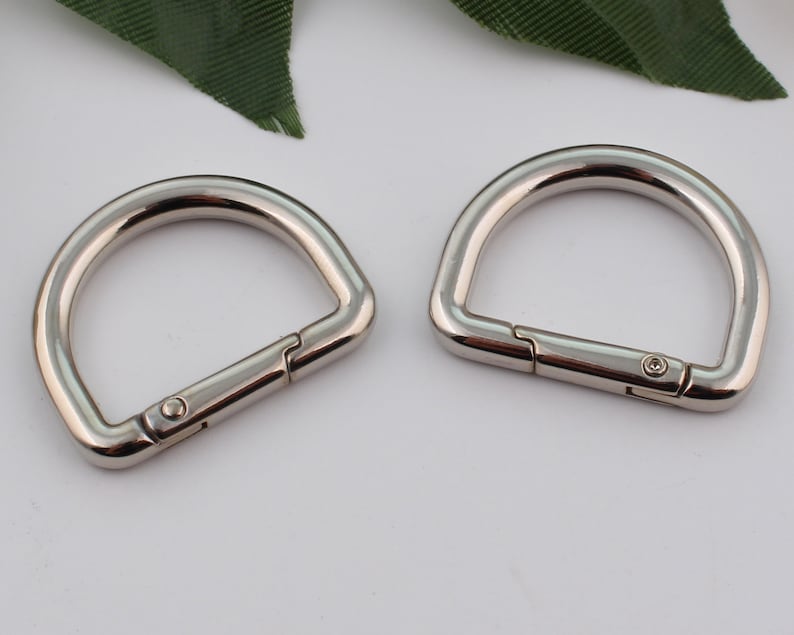 1 Inch 25mm Inner Spring D Ring Clasps Metal D Rings Round Ring Spring ...