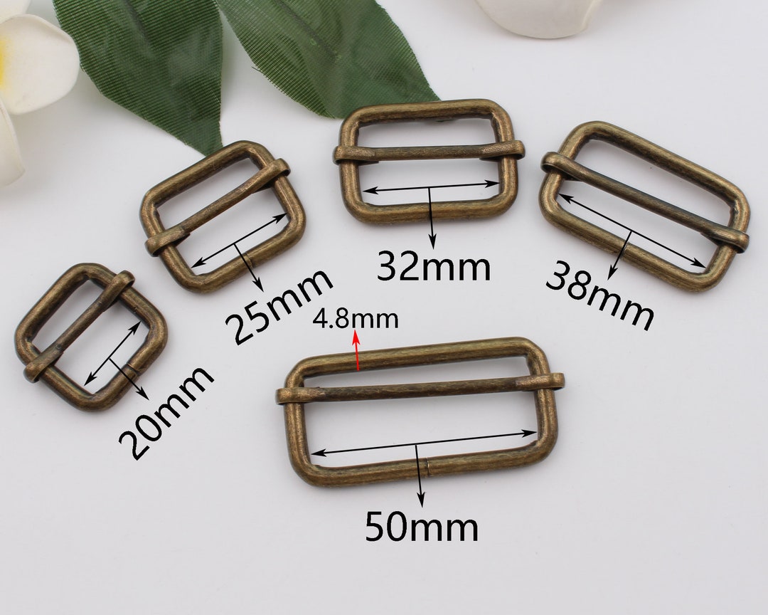 20mm-50mm Inner Metal Adjuster Slide Buckle Belt Regulator Strap Slide ...