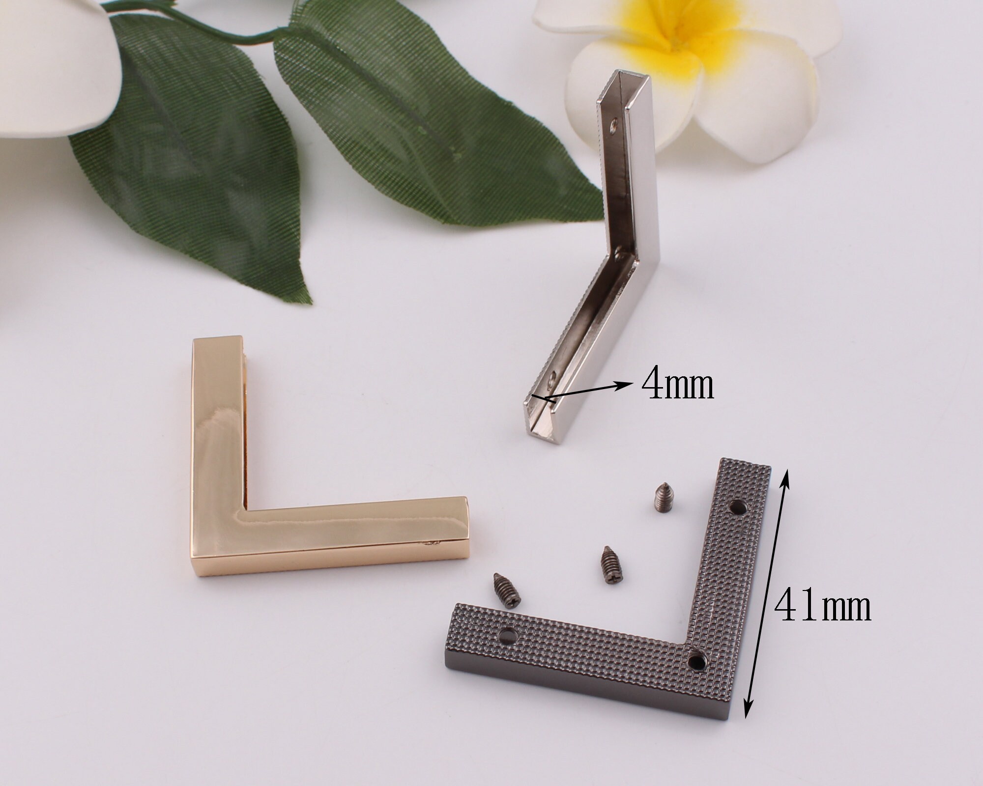 41mm×4mm Metal Purse Corner,bag Corner Protector,protector Purse End ...