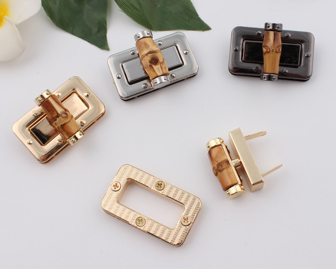Bamboo Bag Lock Purse Lock Purse Twist Lock Metal Lock Turn Lock Press ...