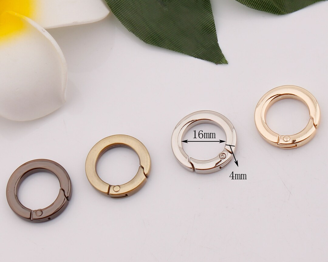 5/8 Inch 16mm Inner Flat Spring O Ring Clasps Metal O Rings Round Ring ...