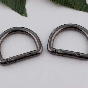 1 Inch 25mm Inner Spring D Ring Clasps Metal D Rings Round Ring Spring ...