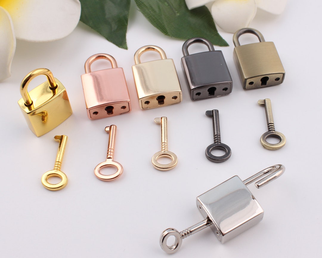 Rectangular Padlock With Key Love Lock Couple Gifts Purse Bag Lock With ...