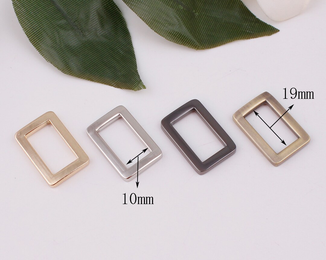19mm Inner 3/4“ Metal Flat Rectangle Buckle Rectangular Rings Webbing ...