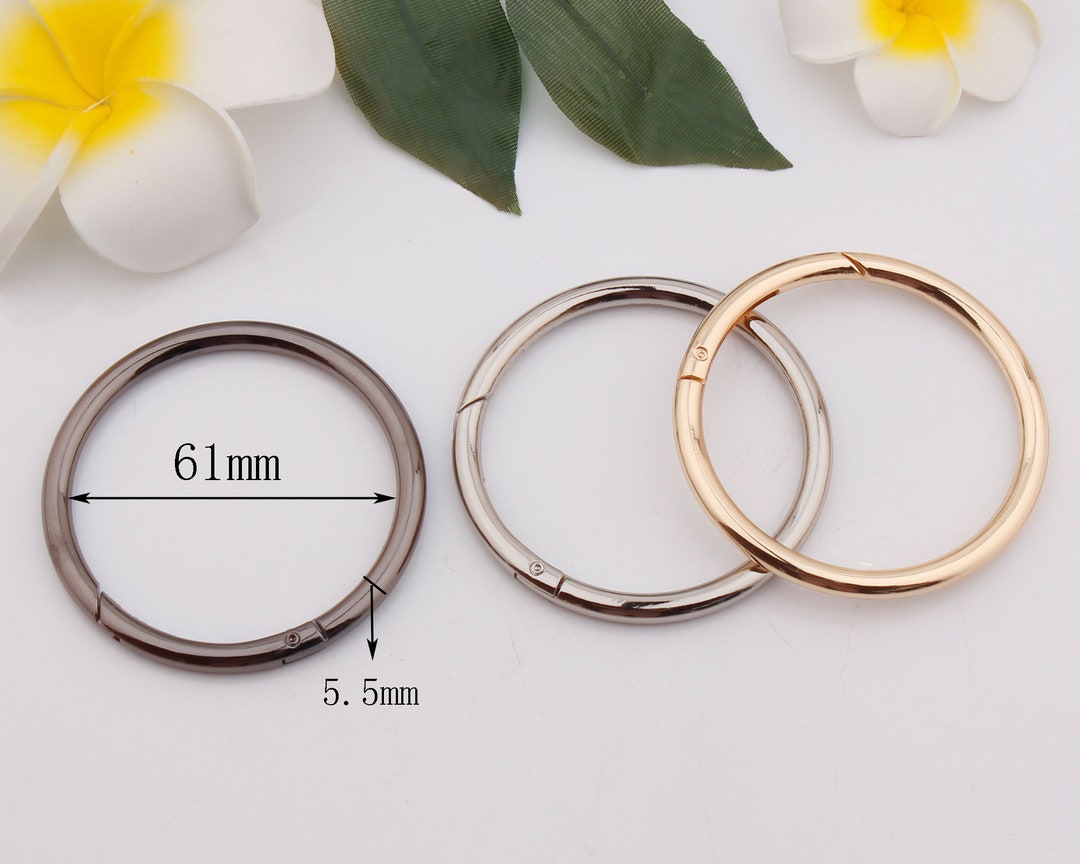 2.4 Inch 61mm Inner Round Spring O Ring Clasps Metal O Rings Round Ring ...