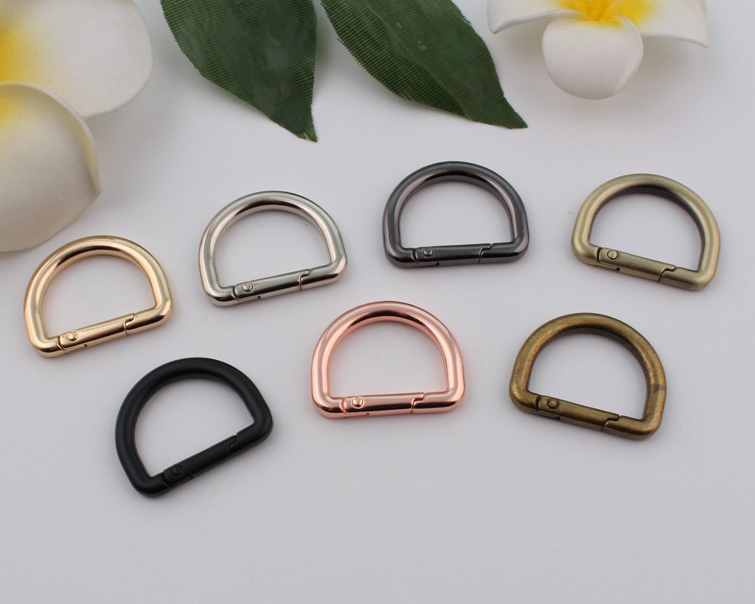1 Inch 25mm Inner Spring D Ring Clasps Metal D Rings Round Ring Spring ...