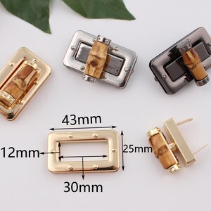 Bamboo Bag Lock Purse Lock Purse Twist Lock Metal Lock Turn Lock Press ...