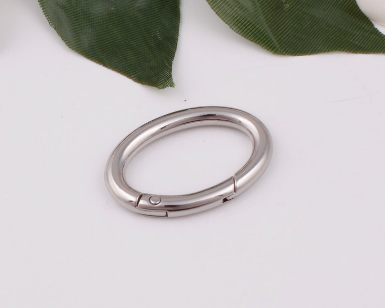 32mm Inner 1.25" Oval Spring O Ring Clasps Metal O Rings Round Ring ...