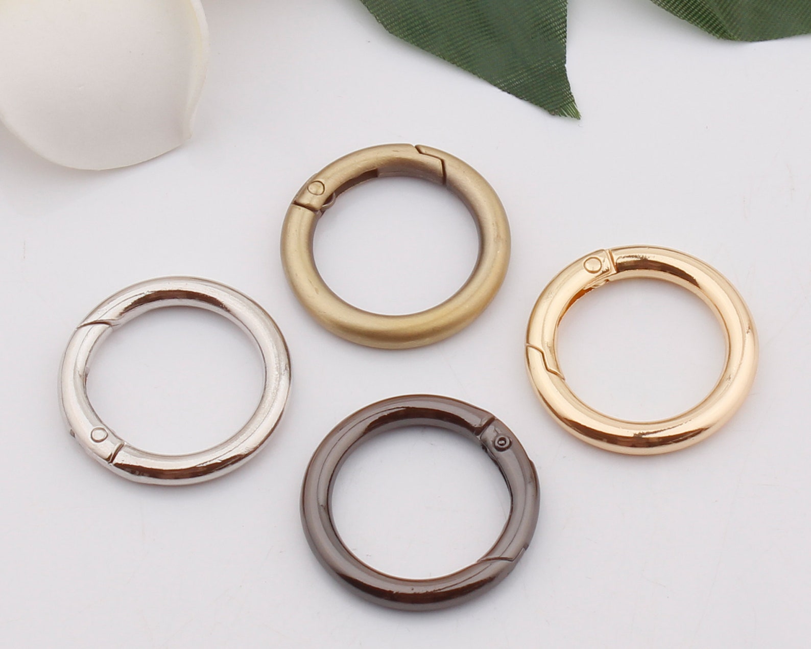 1 inch 25mm inner round spring o ring clasps metal o rings | Etsy