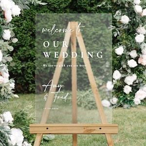 Acrylic Wedding Sign, Clear Wedding Sign, Wedding Decoration, Wedding ...