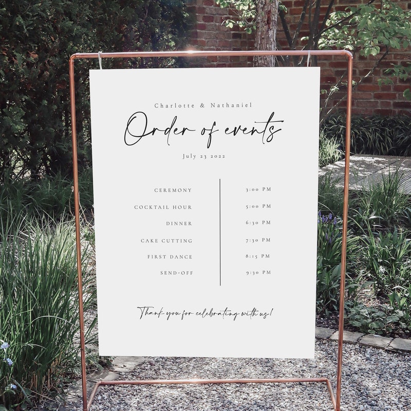 Order of Events - Etsy