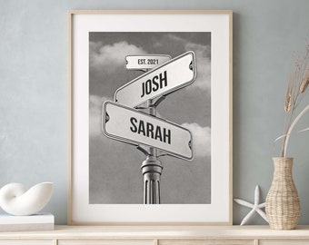 Intersection Street Sign - Etsy