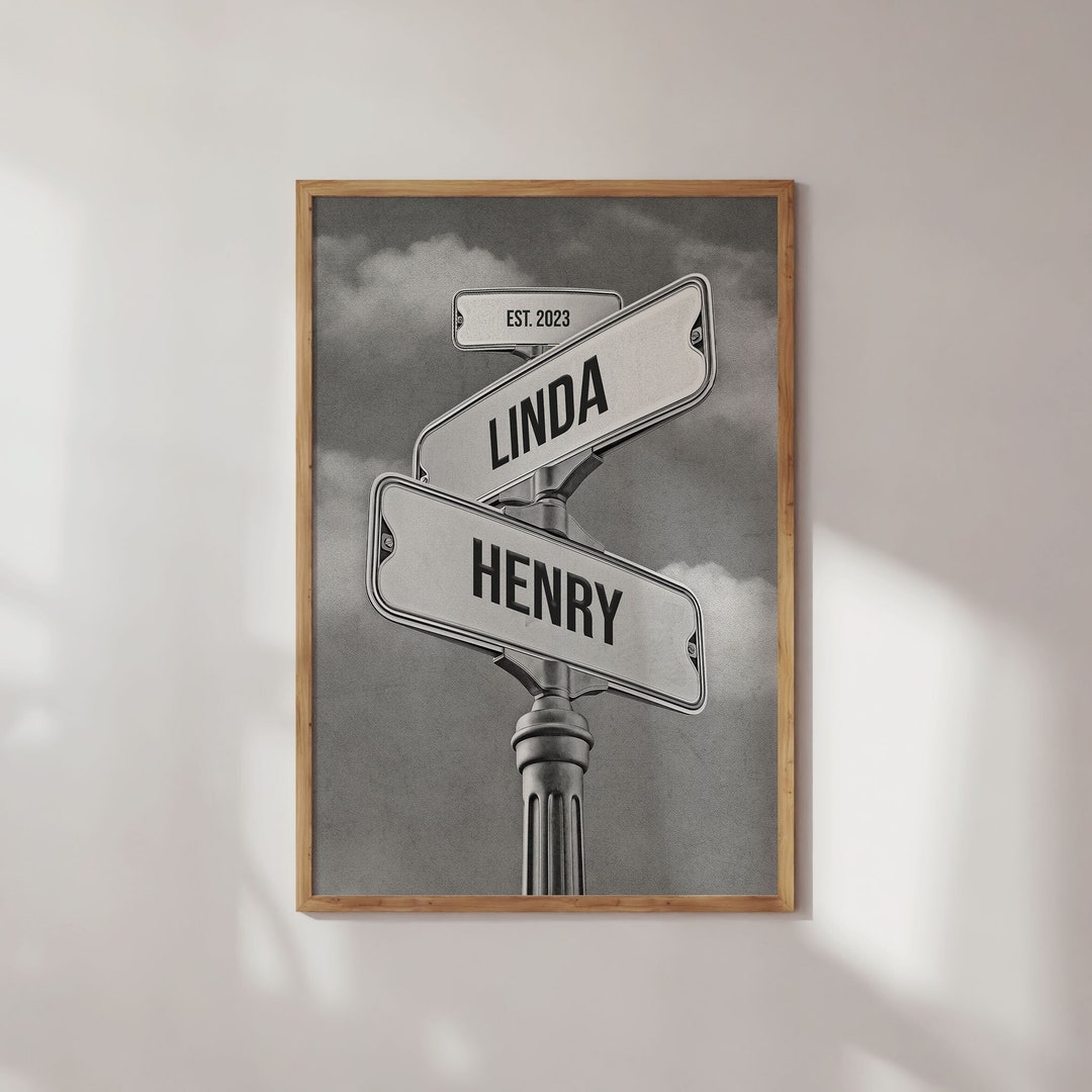Personalized Intersection Sign, Custom Street Sign, Anniversary Gift ...