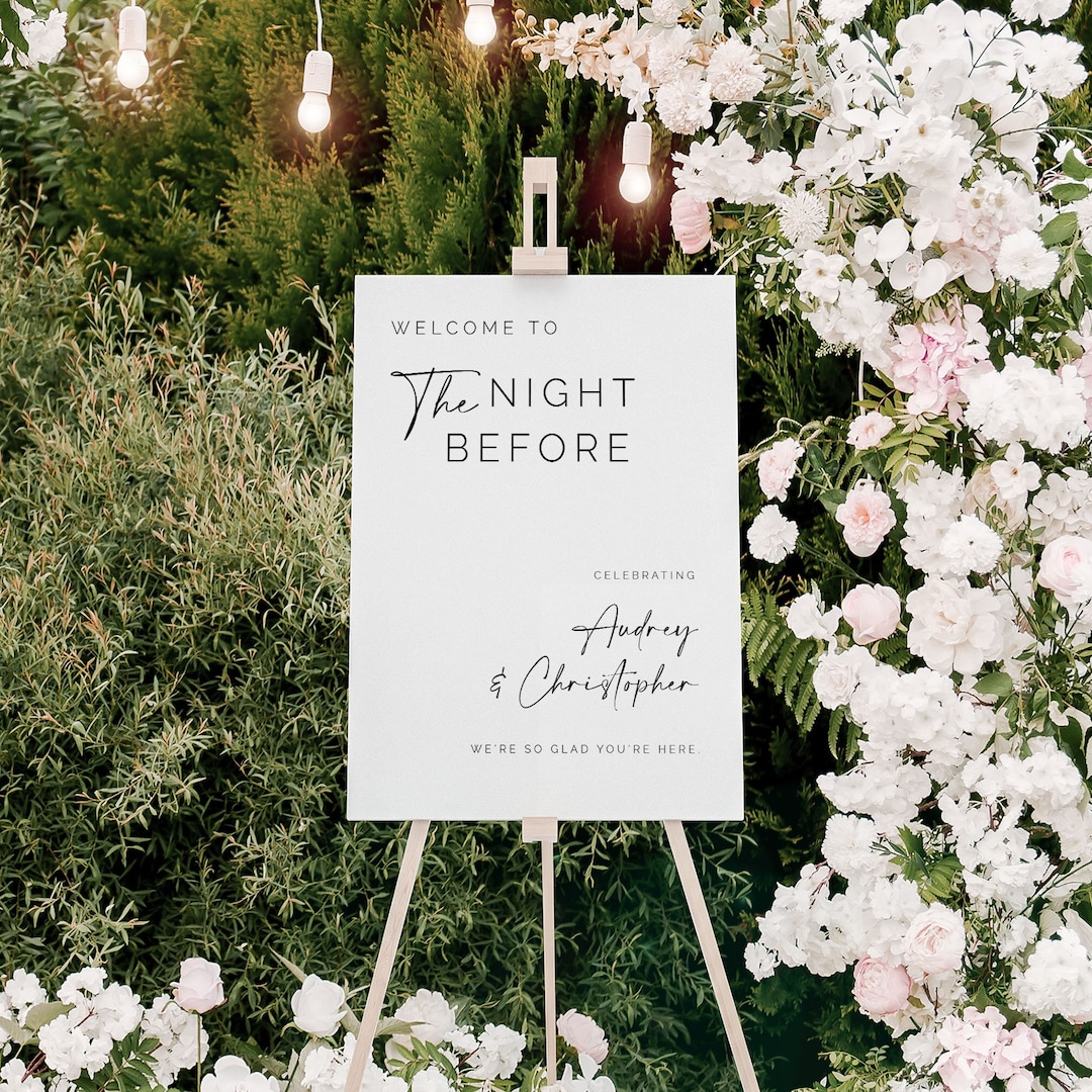 The Night Before Sign, Rehearsal Dinner Sign, Rehearsal Sign, Rehearsal ...