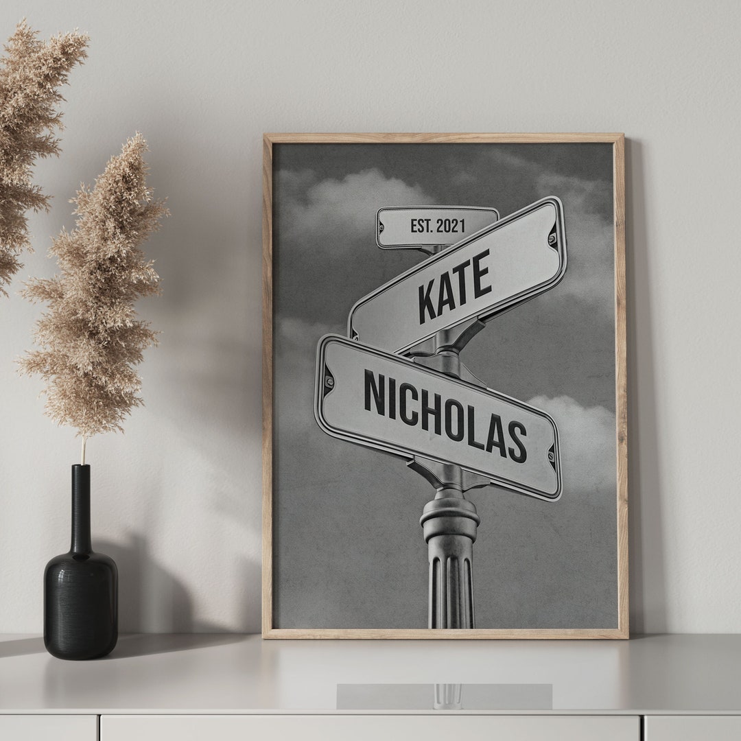 Personalized Intersection Sign, Custom Anniversary Gift, Personalized ...