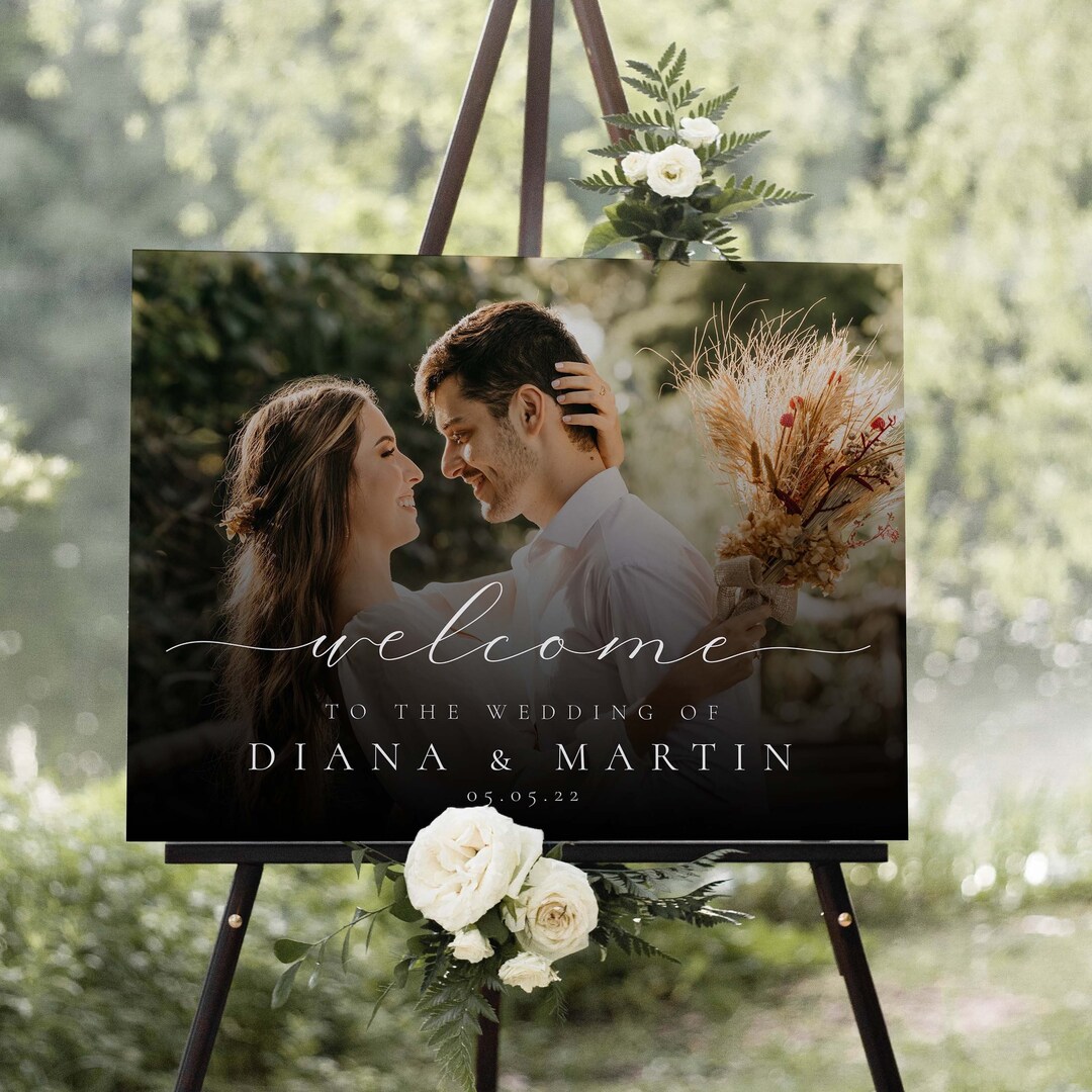 Wedding Welcome Sign, Wedding Rehearsal Sign, Photo Wedding Sign ...