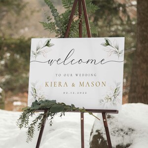 Winter Wedding Welcome Sign, Winter Wedding Sign, Welcome to Our Winter ...