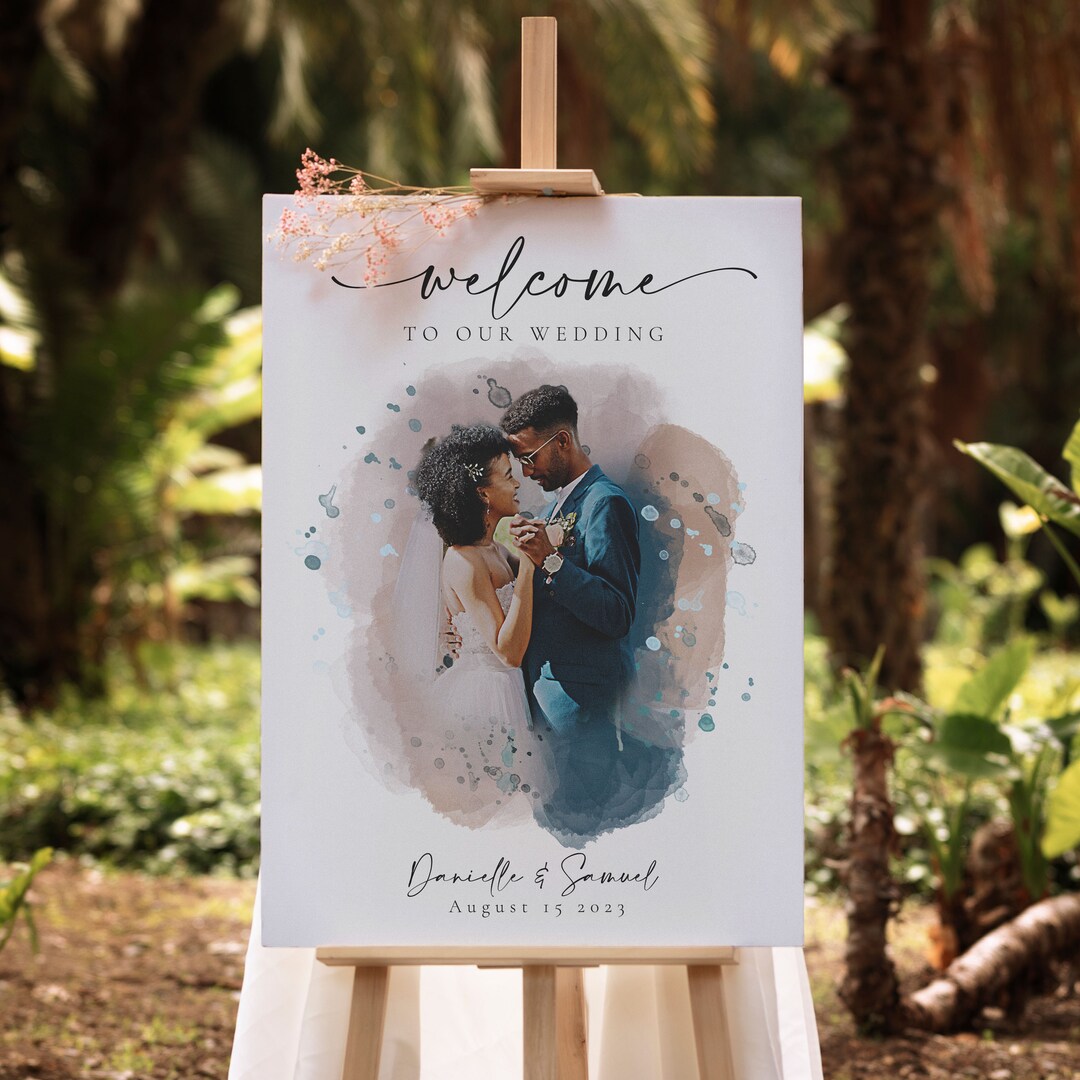 Photo Wedding Welcome Sign, Wedding Rehearsal Sign, Wedding Sign ...