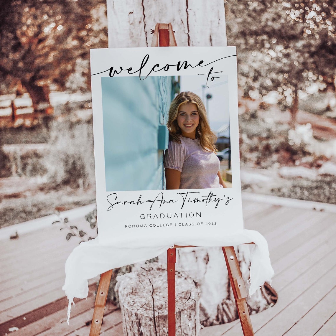 Custom Graduation Welcome Sign, Photo Party Decor (class of 2026) - Etsy