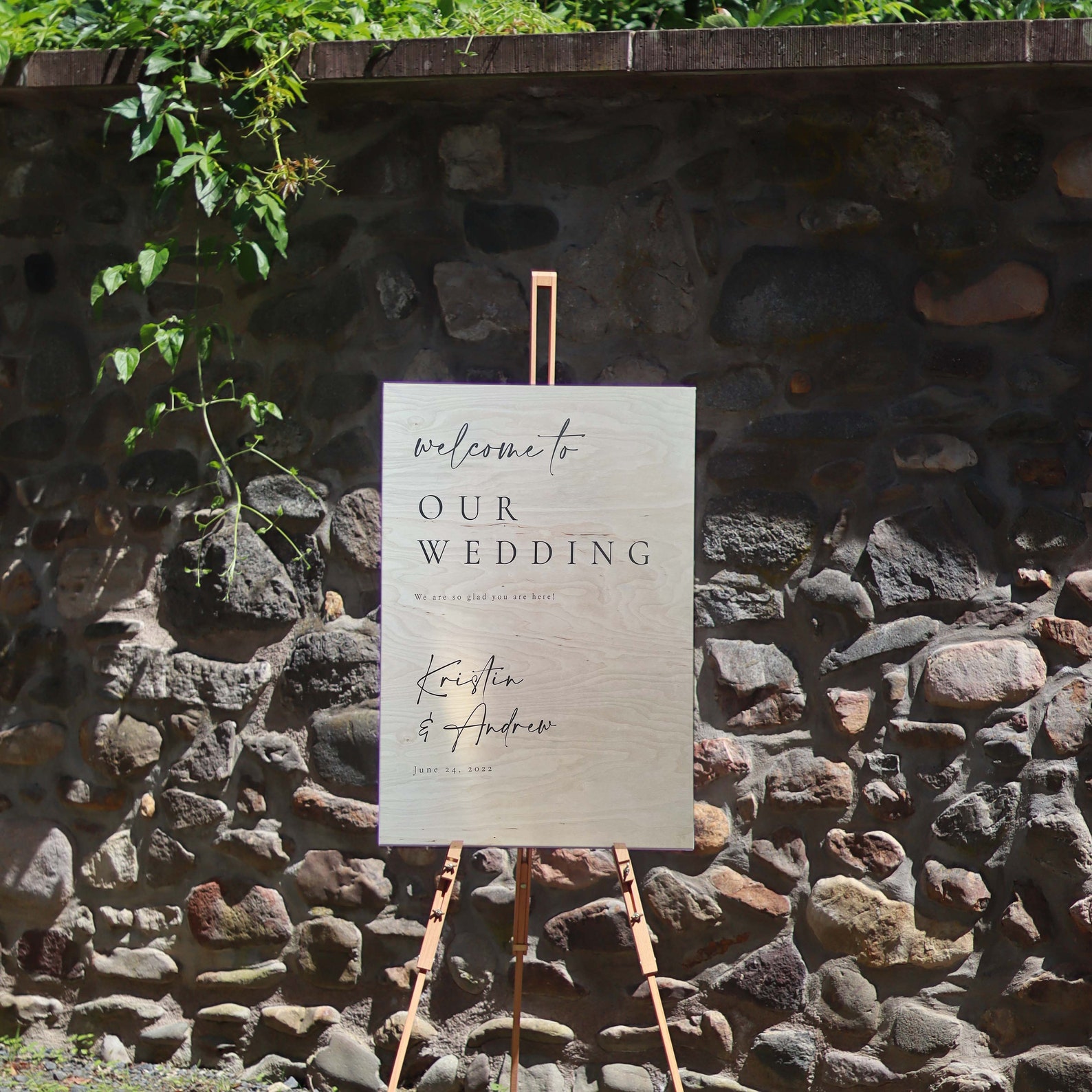 Rustic Wedding Welcome Sign, Personalized Wood - Etsy