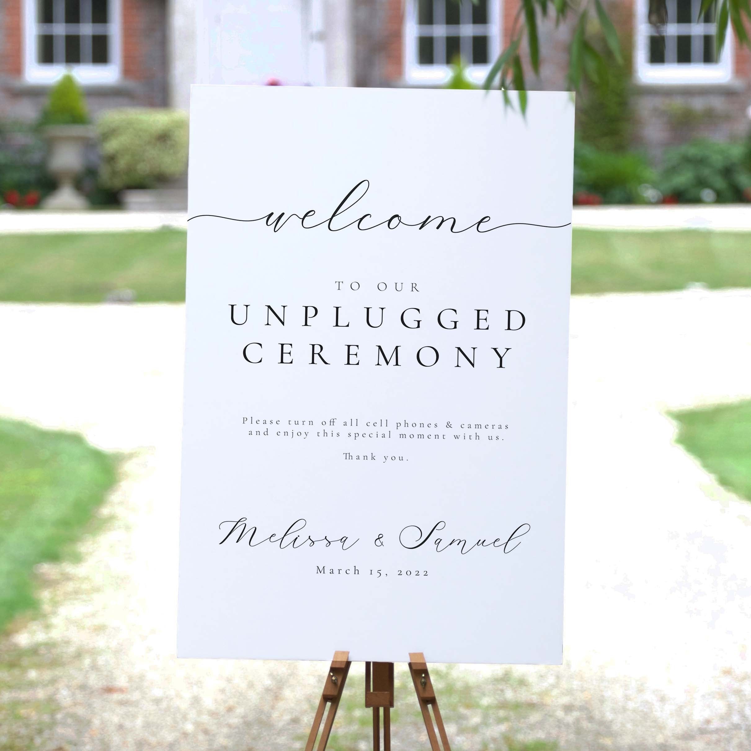 Printable Unplugged Ceremony Sign Unplugged Wedding Welcome - Etsy