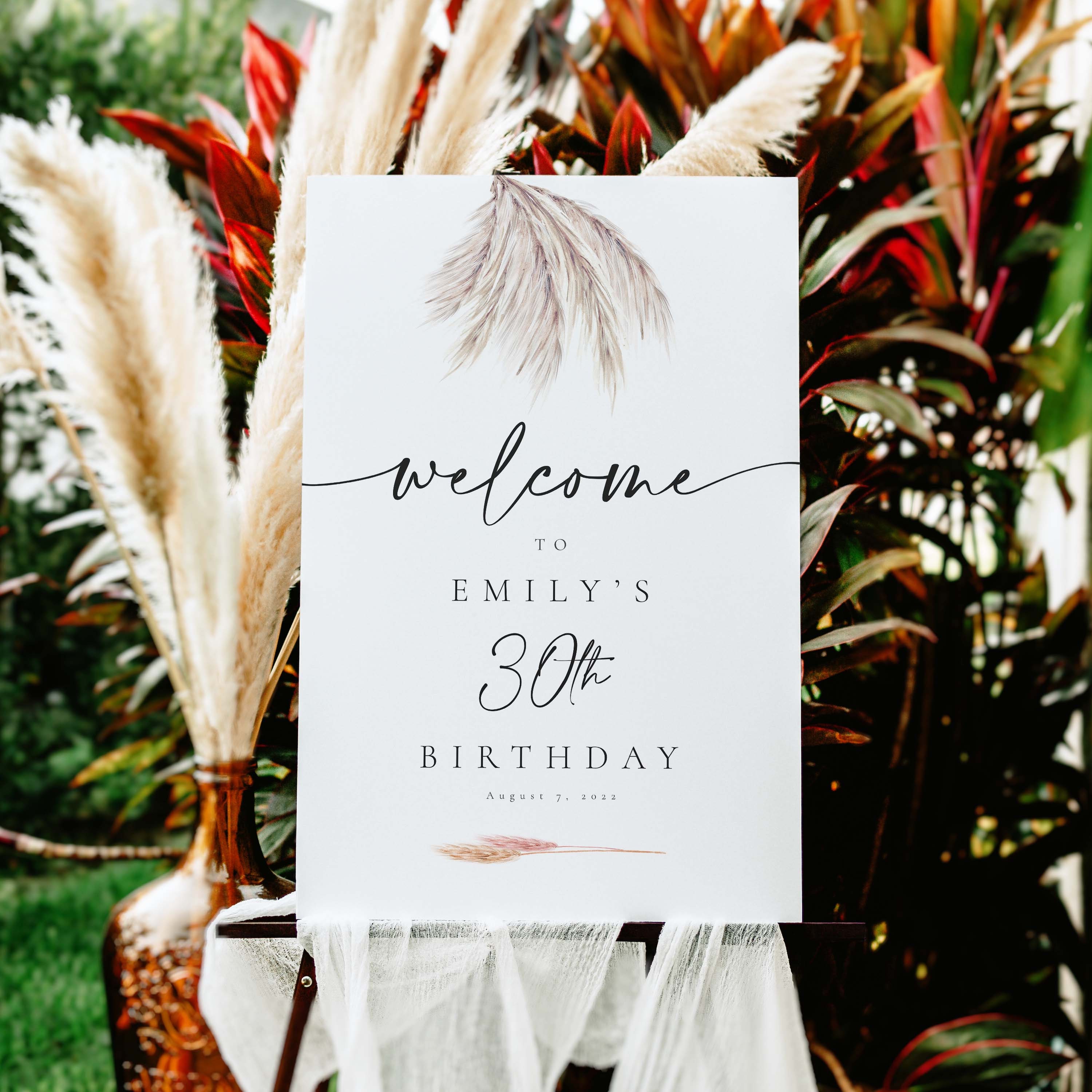 Editable Birthday Welcome Sign Template (digital Download) - Etsy