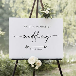 Wedding This Way Sign, Wedding Welcome Sign, Welcome to Our Wedding ...