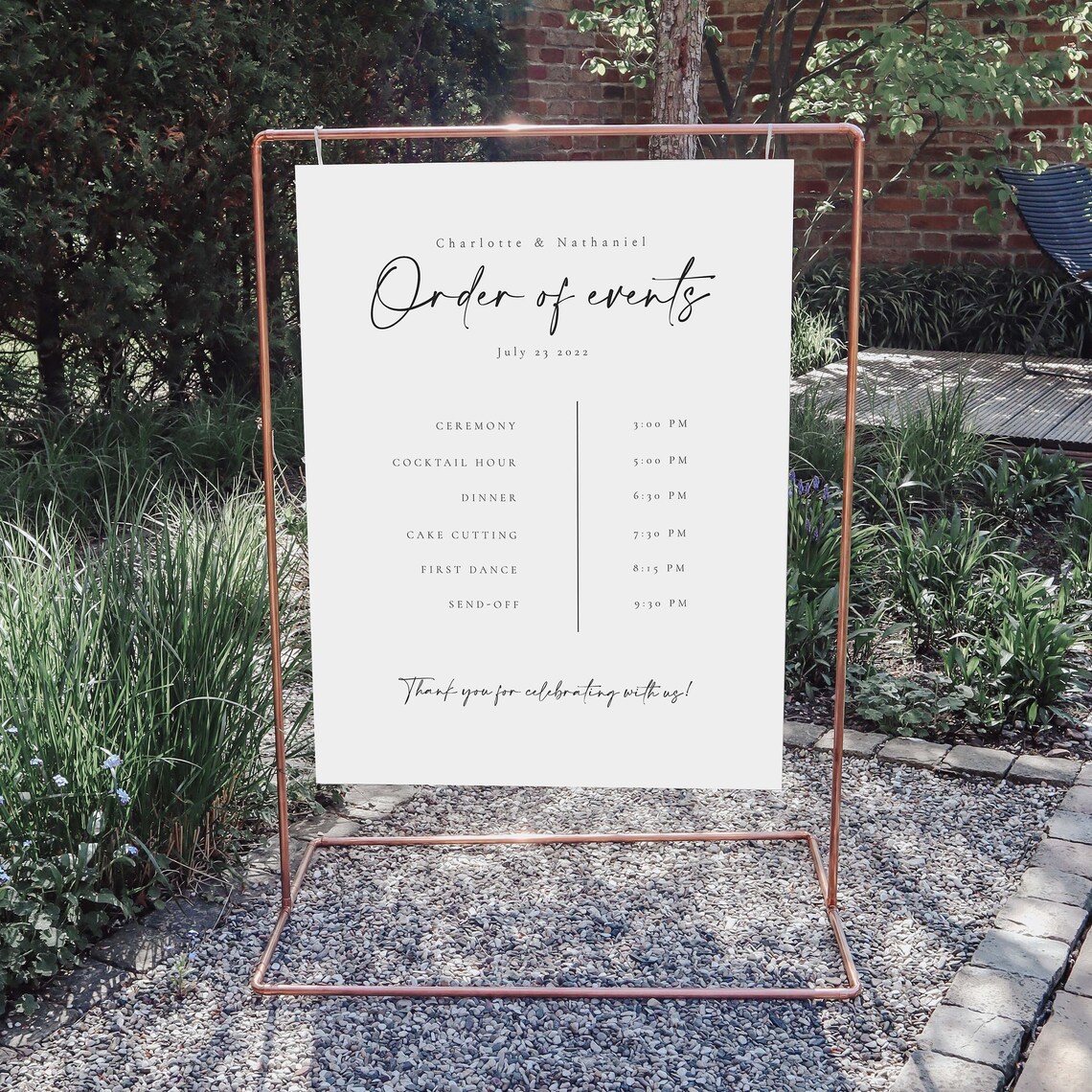 Order of Events Wedding Sign Wedding Order of Events Sign - Etsy