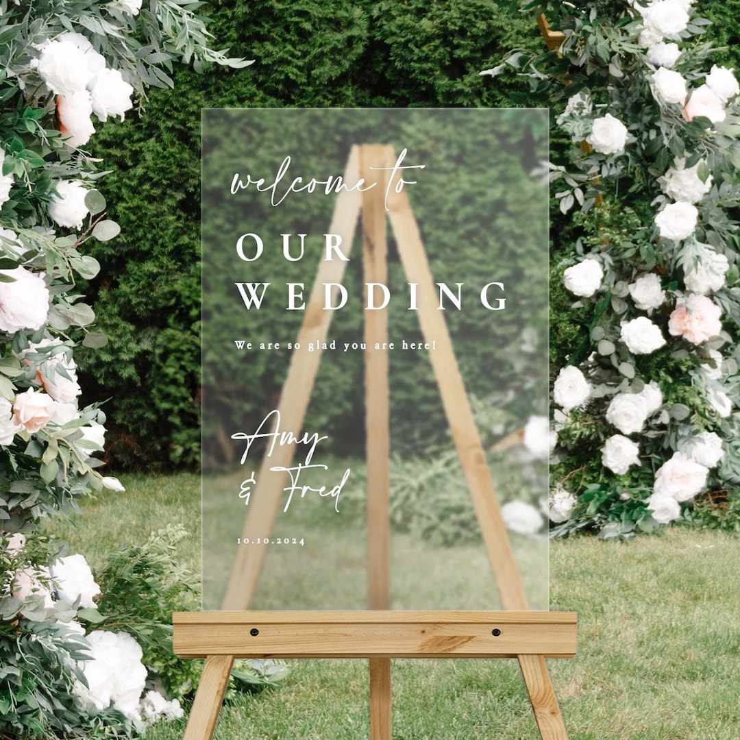 Acrylic Wedding Sign, Clear Wedding Sign, Wedding Decoration, Wedding ...