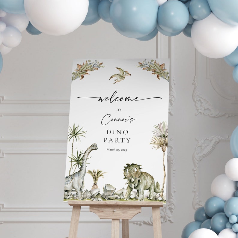 Dinosaurs Birthday Welcome Sign Kids Birthday Yard Signs - Etsy