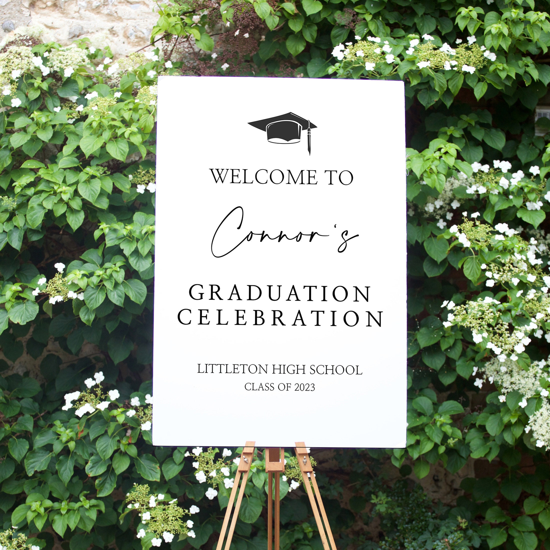 Custom Graduation Welcome Sign, Modern Minimalist Decor (class of 2026 ...