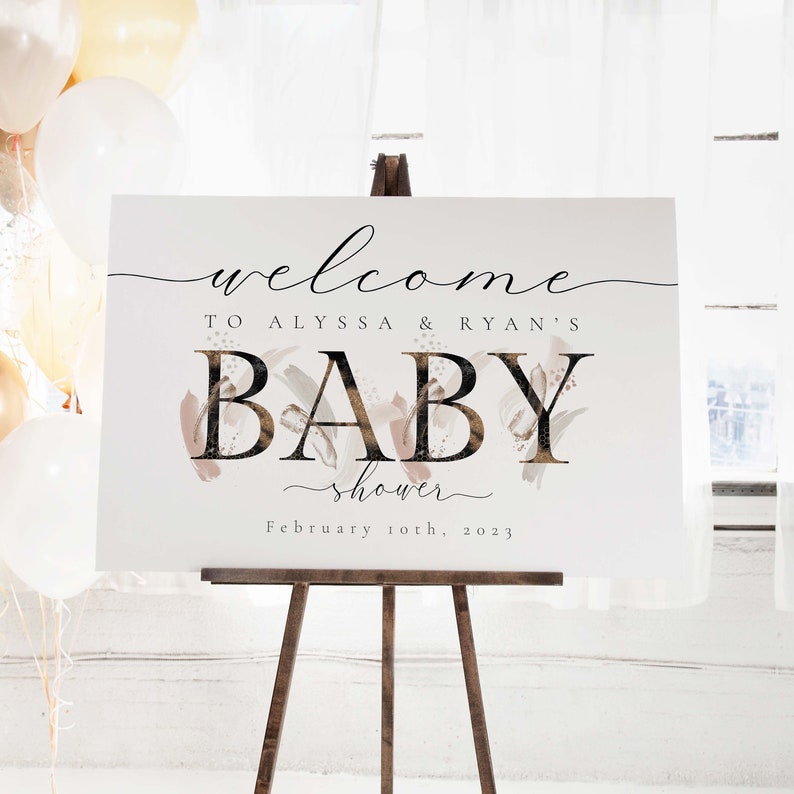 Baby Shower Welcome Yard Sign at Karrie Keane blog