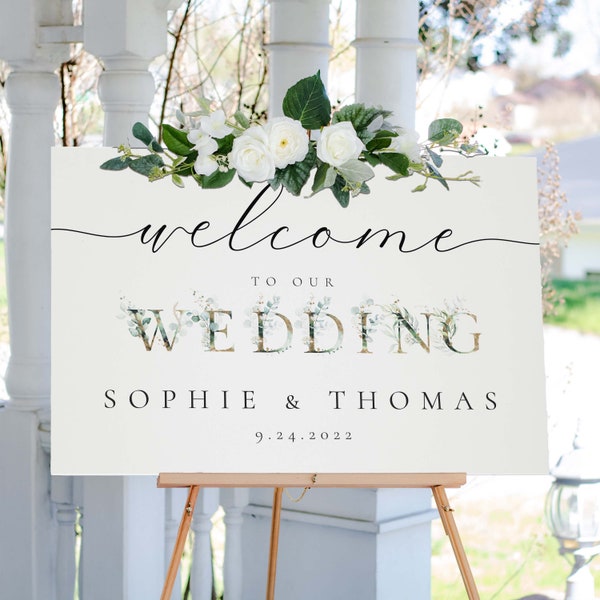 Eucalyptus Wedding Welcome Signs - Etsy