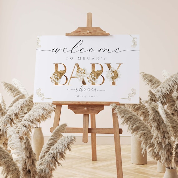 Boho Baby Shower Sign Baby Shower Welcome Sign Baby Shower - Etsy