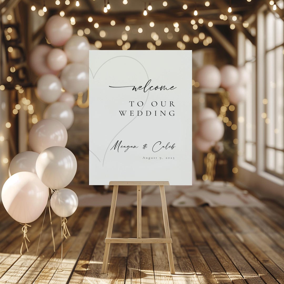 Custom Wedding Welcome Sign, Elegant Vertical Board - Etsy