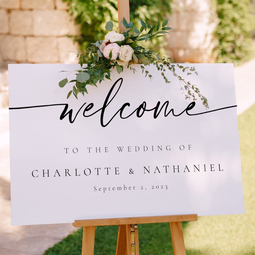 Wedding Welcome Sign Custom Wedding Sign Welcome to Our - Etsy