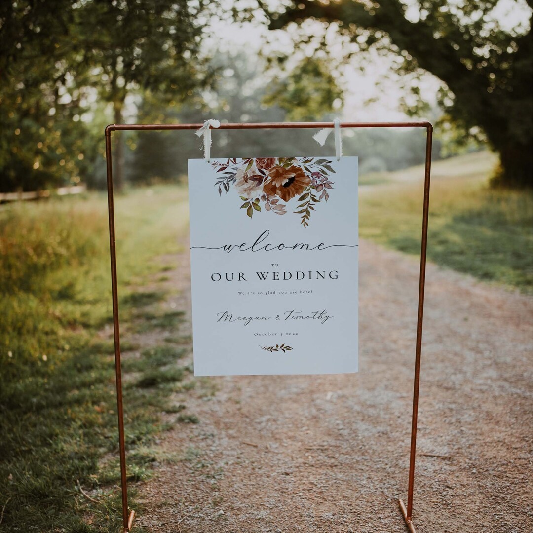 Fall Wedding Welcome Sign, Autumn Wedding Sign, Welcome to Our Wedding ...