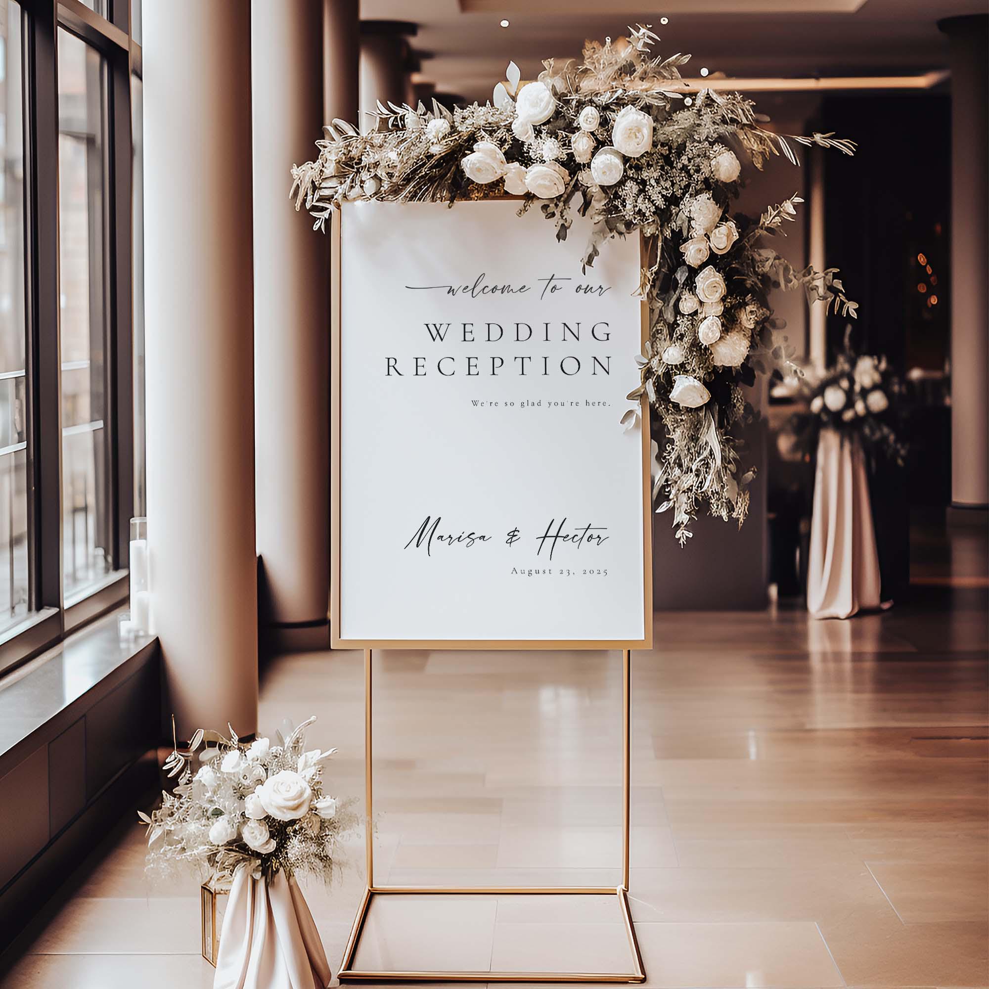Custom Wedding Welcome Sign, Elegant Reception Decor - Etsy