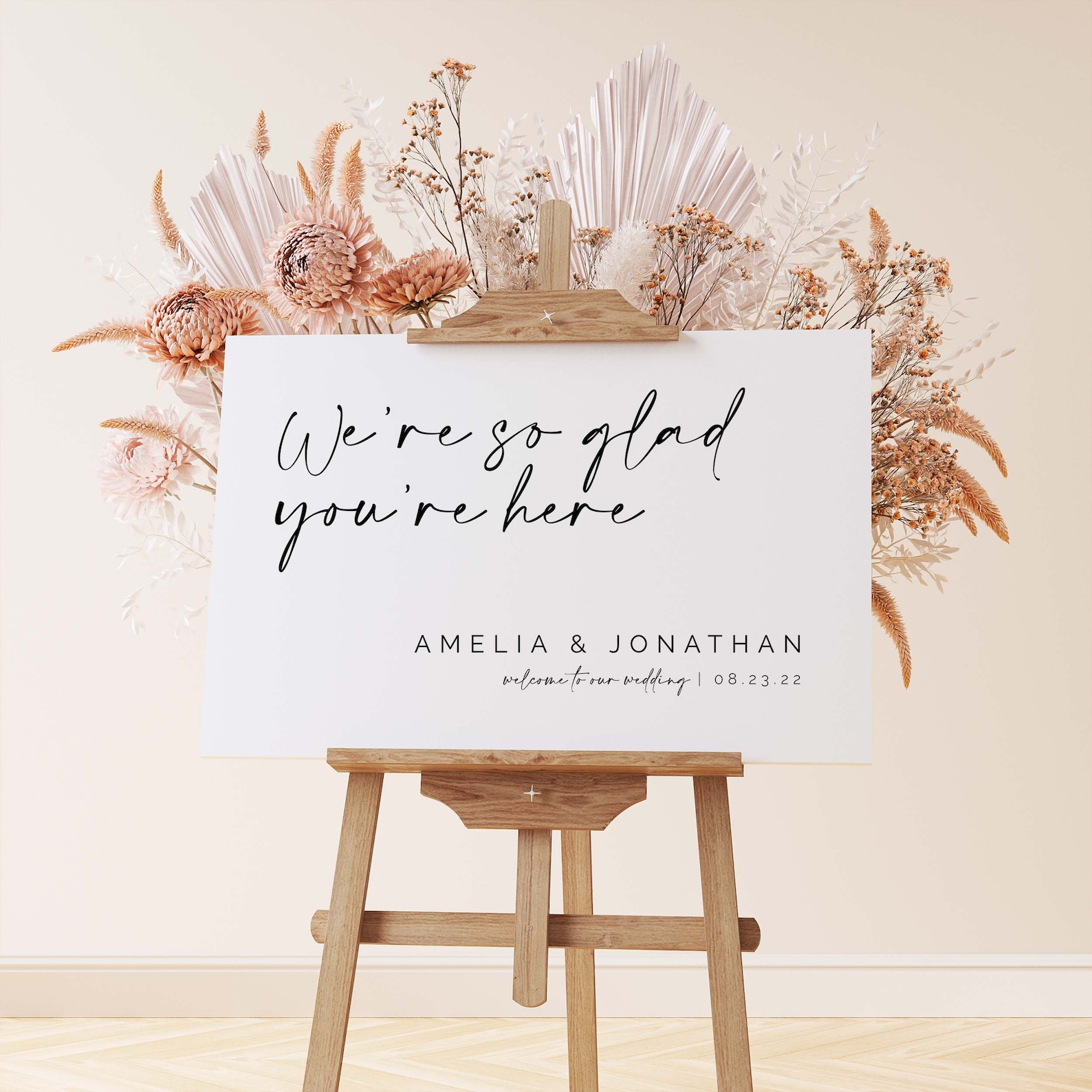 Wedding Welcome Sign We're so Glad You're Here - Etsy