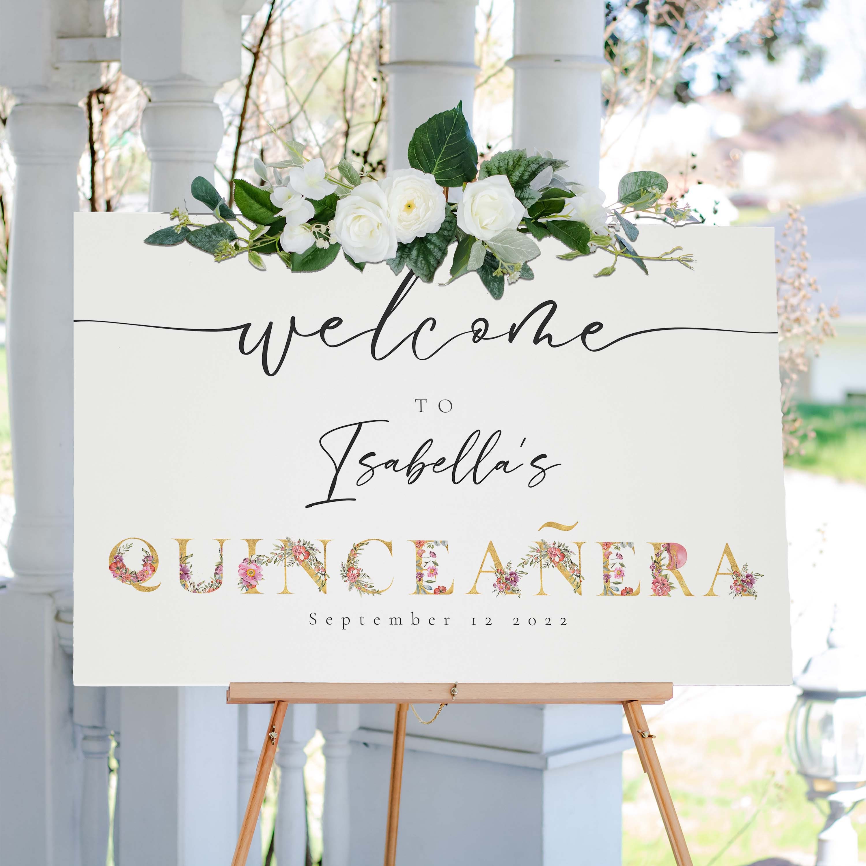 Quinceañera Welcome Sign Quinceañera Sign Welcome Sign - Etsy