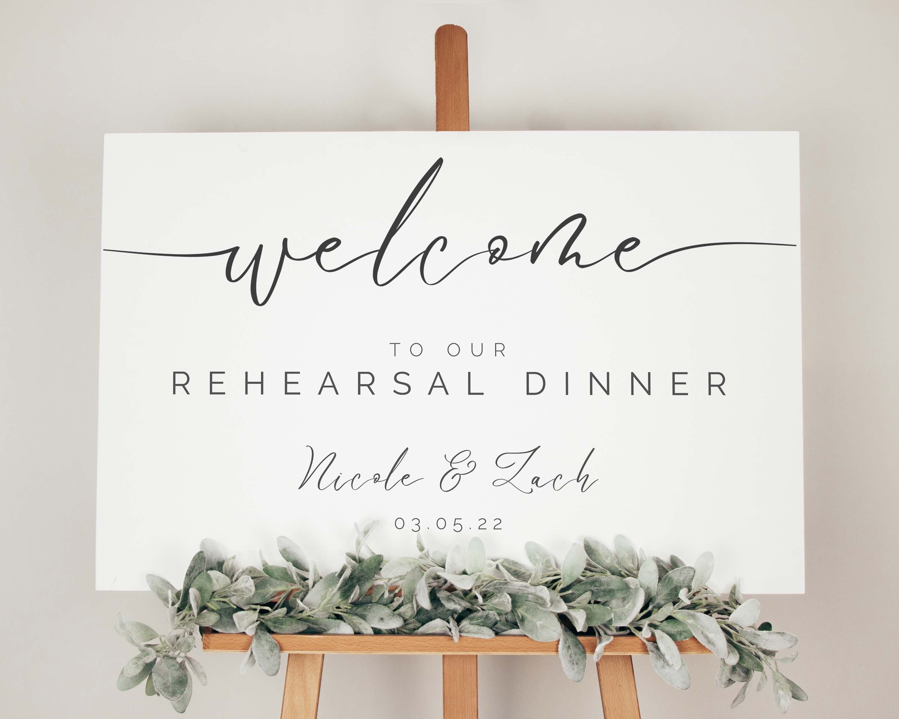 Rehearsal Dinner Sign Rehearsal Sign Rehearsal Dinner - Etsy